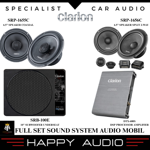 Jual Paket Soundsystem Full Set Audio mobil CLARION Speaker 2-way ...
