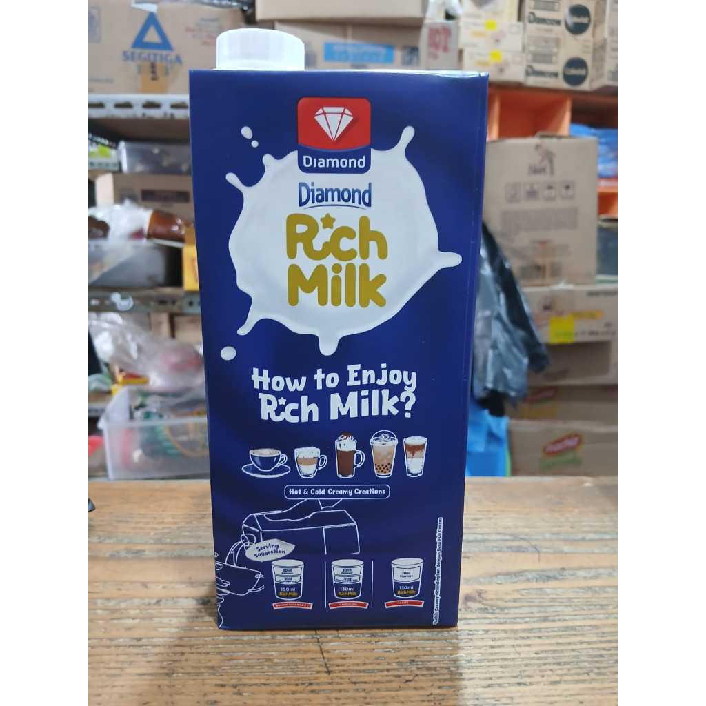 Jual DIAMOND RICH MILK 1 LITER ECERAN UHT | Shopee Indonesia
