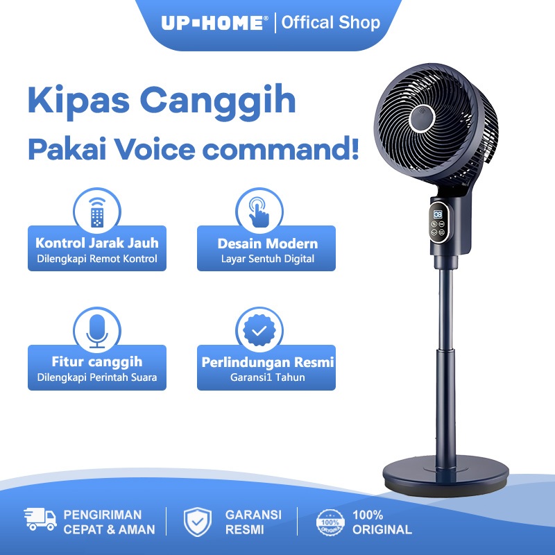 Jual UPHOME Kipas Angin Kontrol Suara Pintar 6-Kecepatan / DC Inverter ...
