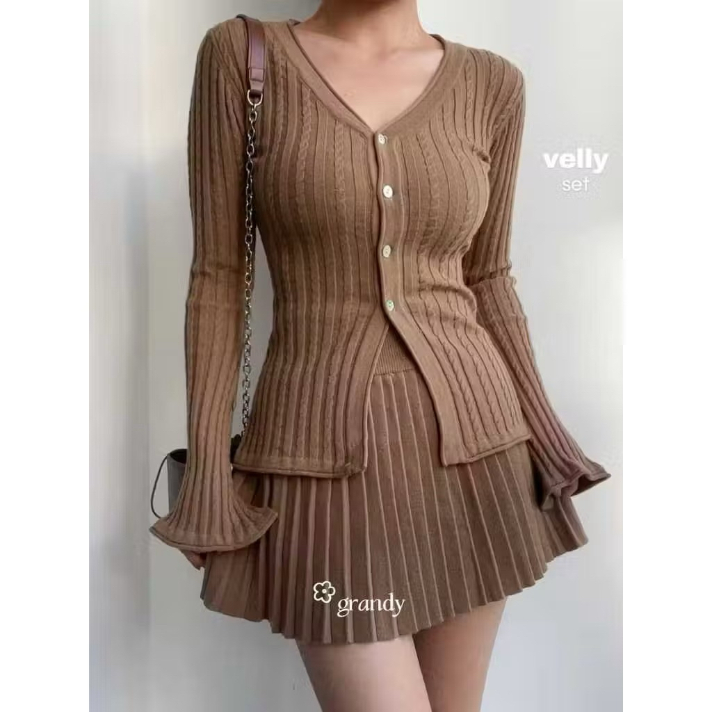 Jual VELLY CARDI KNIT - Atasan Wanita | Shopee Indonesia