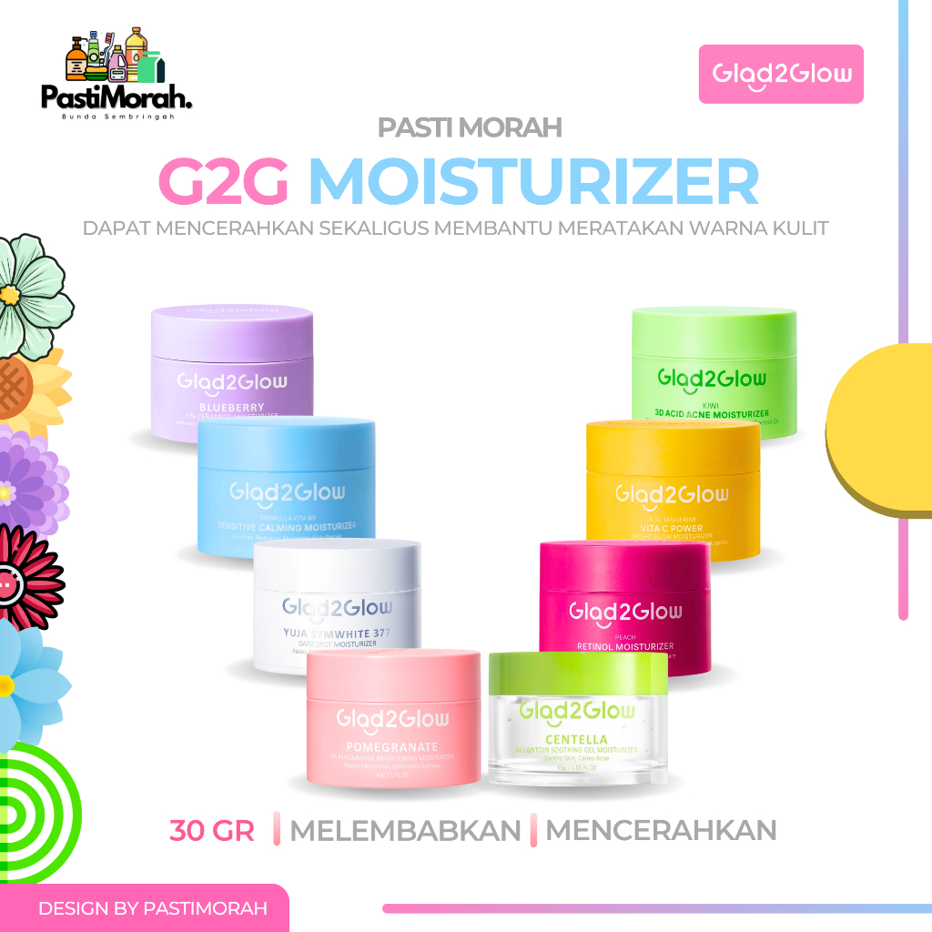 Jual Glad2Glow G2G Moisturizer Series For Sensitive Skin 30GR | Shopee ...