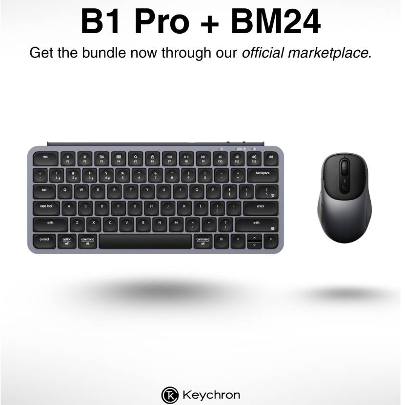 Jual Keyboard Keychron B1 Pro and BM24 Mouse Wireless Combo | Shopee ...
