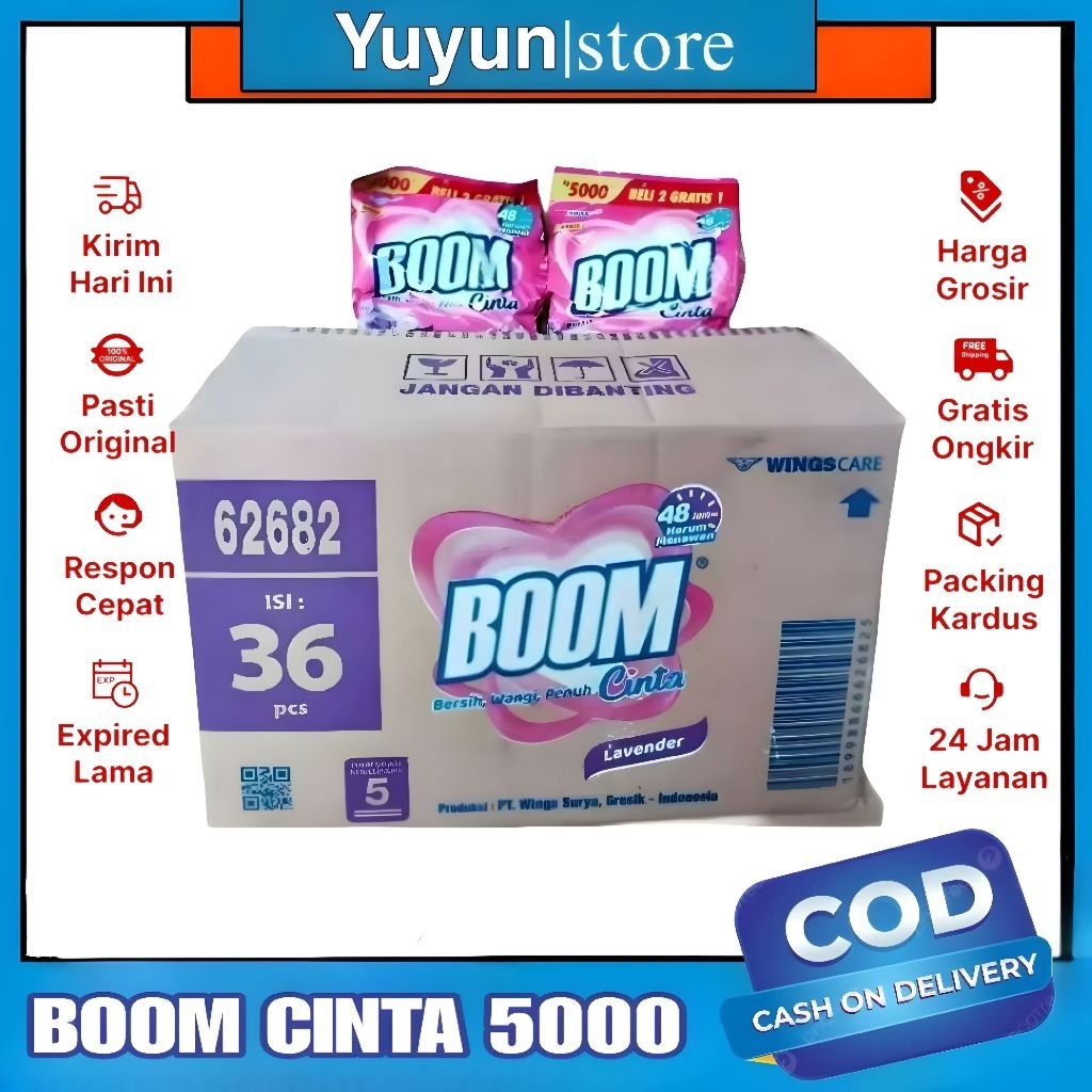 Jual Boom Cinta Detergent 225gr 1 Dus ( Isi 36pcs ) | Shopee Indonesia