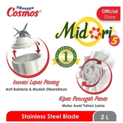 Jual Cosmos CB-251 - Blender 2 L Midori Lima Series / Garansi Cosmos ...