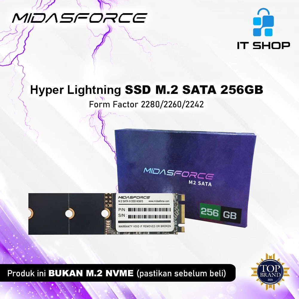 Jual Midasforce SSD M.2 SATA Hyper Lightning 256GB | Shopee Indonesia
