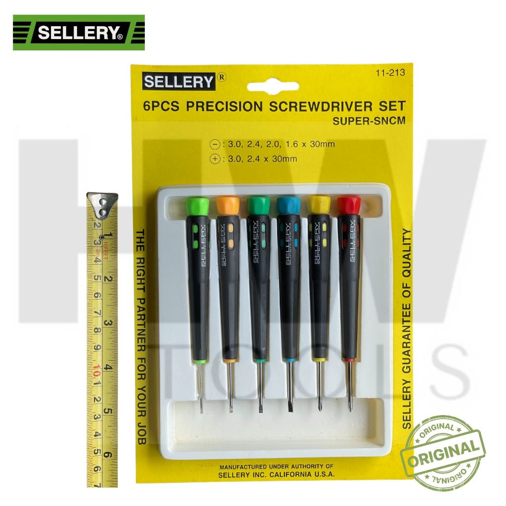 Jual SELLERY 6 PCS Precision Screwdriver Set 11-213 Obeng Presisi Mini ...