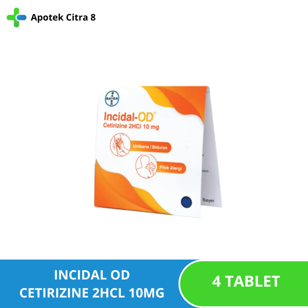 Jual PROMO (ED 03/2026) INCIDAL OD - 4 TABLET - OBAT BIDURAN ALERGI ...