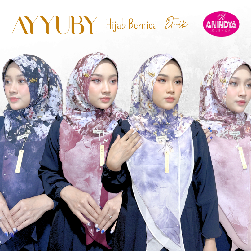 Jual Ayyuby - Hijab Instan Bernica Etnic New Flower Hodie Softpad ...