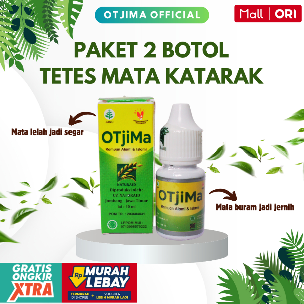 Jual PAKET 2 BOTOL TETES MATA OTJIMA UNTUK MATA BURAM, GLAUKOMA, DAN ...