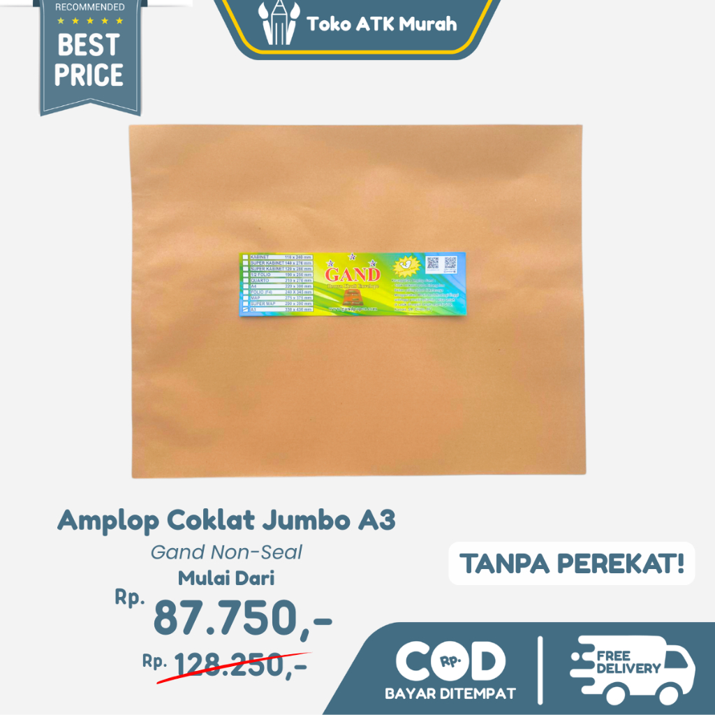 Jual Amplop / Map Coklat Ukuran A3 Non-Seal Gand | Shopee Indonesia