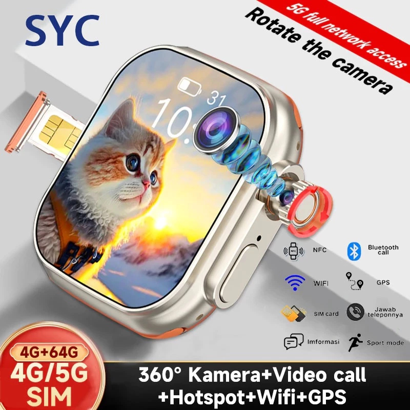 Jual [5G Sim card] Smartwatch S9 ULTRA 4G & 5G | RAM 4 / 64GB | SIM ...