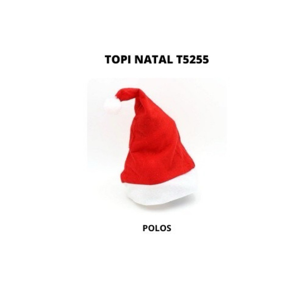Jual Topi Natal Polos / Topi Santa Claus / Topi Merry Christmas ...