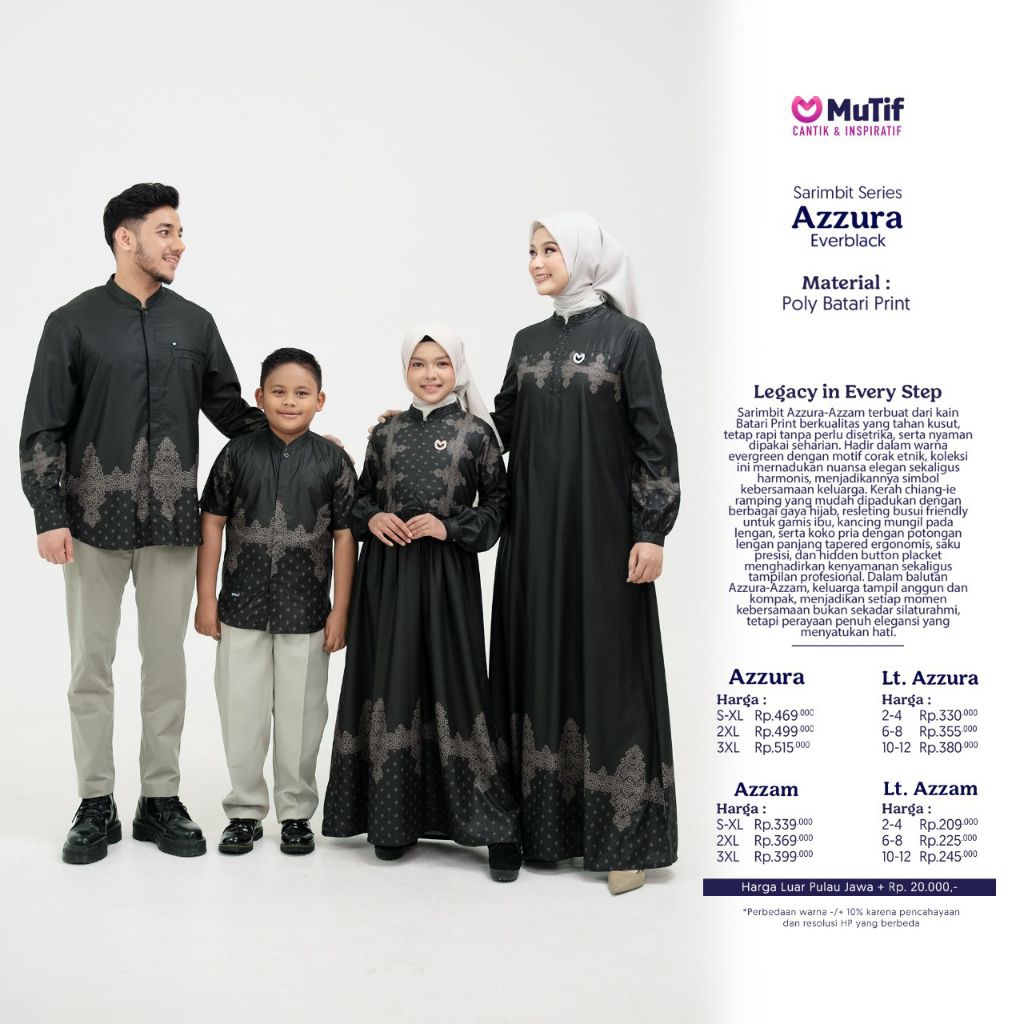 Jual MUTIF SARIMBIT SERIES AZZURA EVERBLACK2026 | Shopee Indonesia