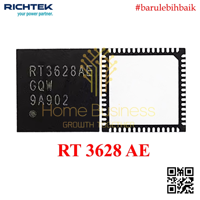 Jual IC PWM Controller Richtek RT3628AEGQW RT3628AE RT3628 AE RT 3628AE ...