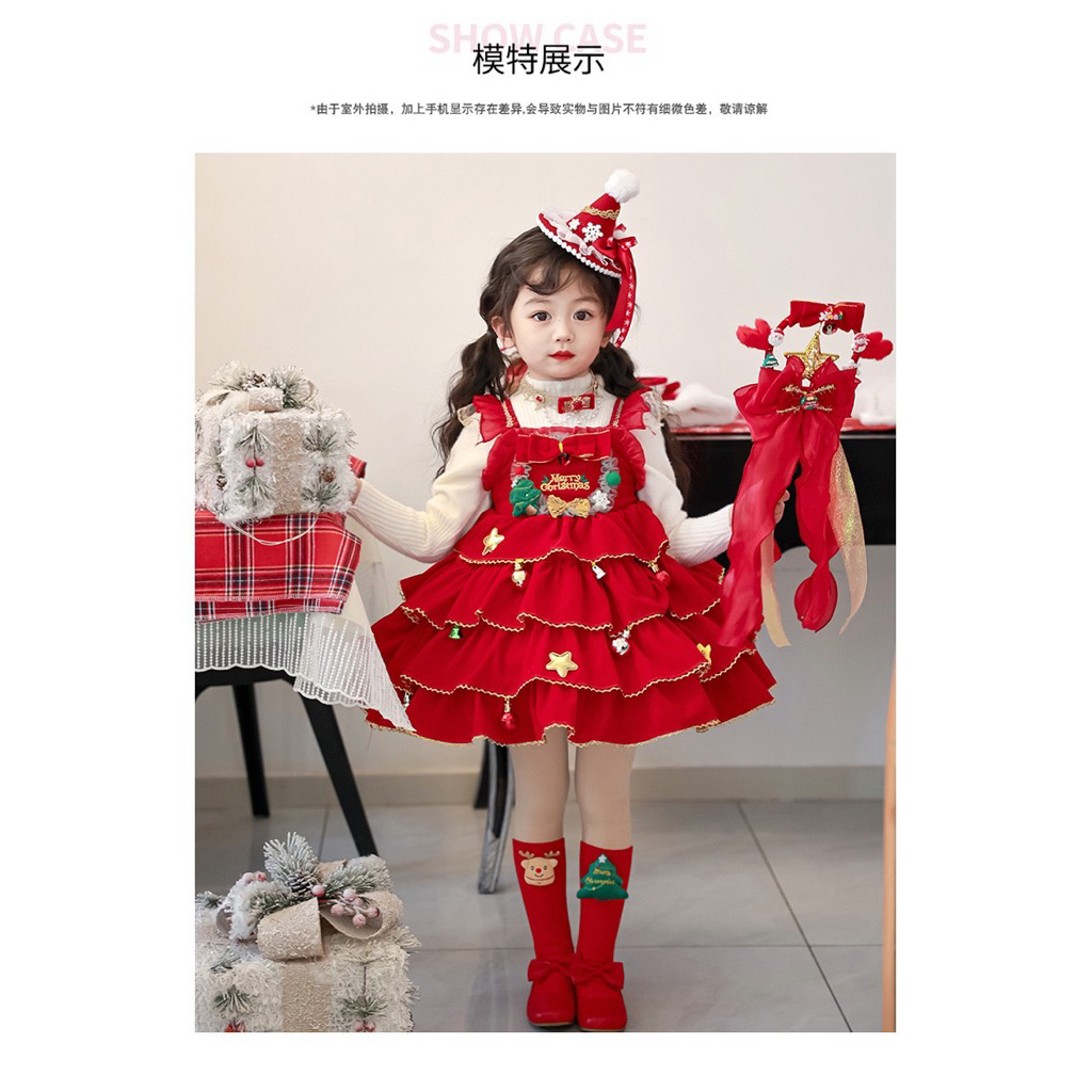 Jual READYSTOK DRESS NATAL ANAK CHRISTMAS DRESS SURDE PREMIUM BIG BOW ...