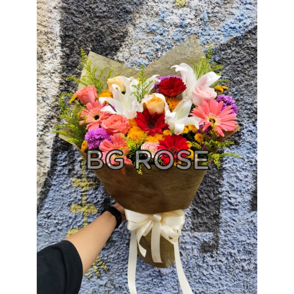 Jual Buket Thumbelina Bunga Segar Fresh - By BGrose | Shopee Indonesia