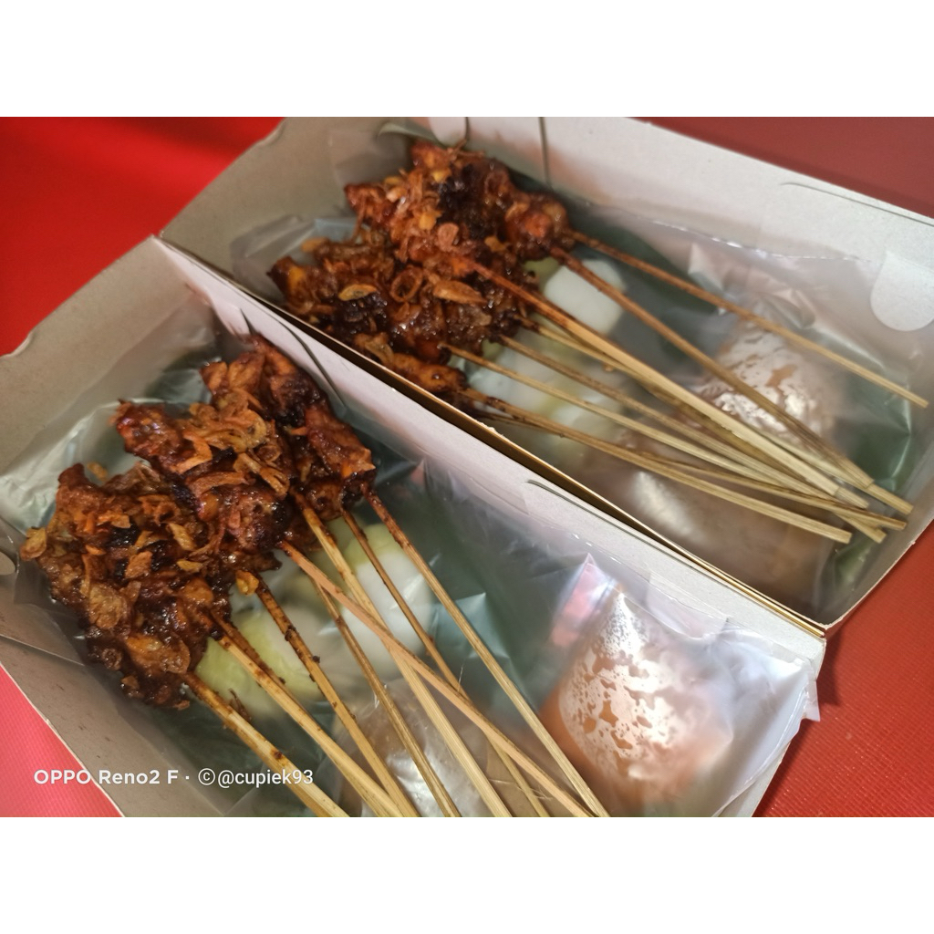 Jual SATE AYAM PACKING BOX KECIL + LONTONG ‼️ HAMPERS SATE DI SETIAP ...