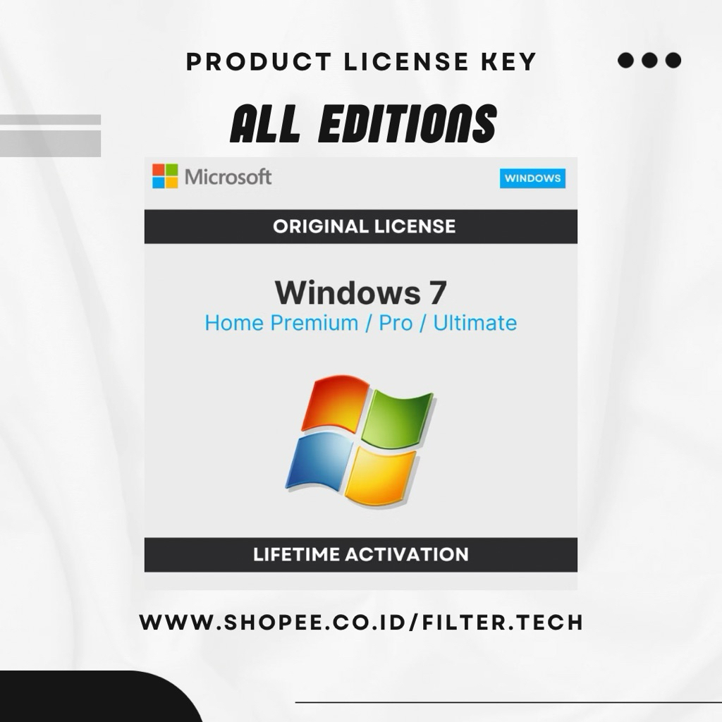Jual Windows 7 Ultimate Pro All Editions 32/64 bit Original Lisensi ...