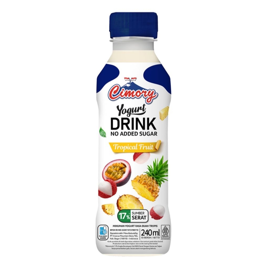 Jual Cimory Minuman Yogurt Tanpa Gula Tambahan Tropical Fruits 240 ml ...