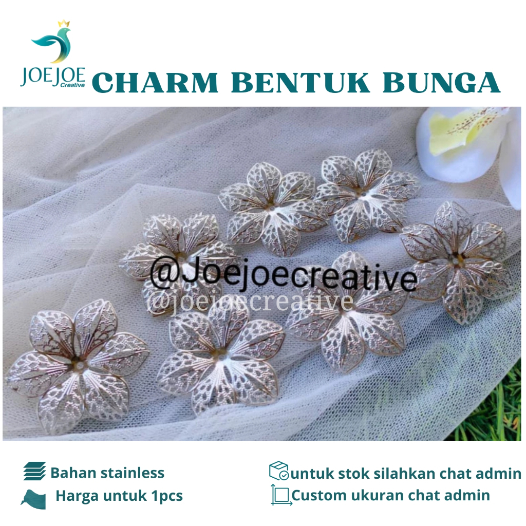 Jual Charm sudut mahar model bunga | siku sudut bentuk bunga | bahan ...