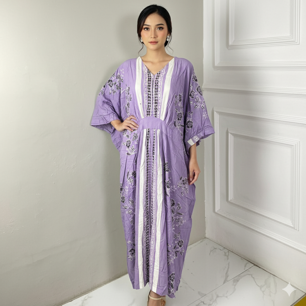 Jual Kaftan Vaza Resleting Batik Cap Rayon Premium Model Terbaru ...