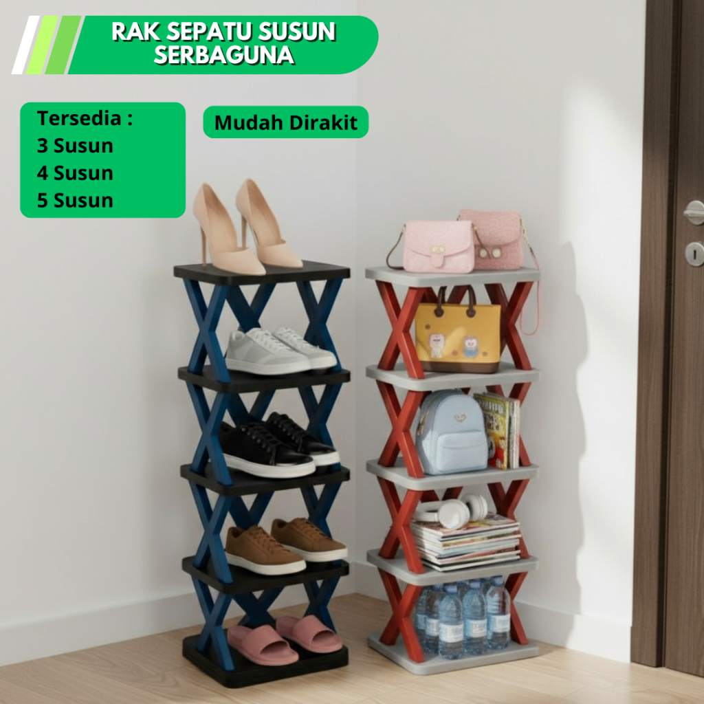 Jual RAK SANDAL DAN SEPATU SERBAGUNA MULTIFUNGSI / RAK SUSUN PLASTIK ...
