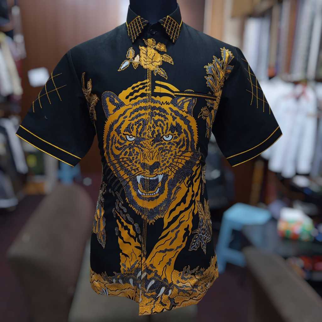 Jual KEMEJA BATIK MACAN PRIA // BATIK PRABU | Shopee Indonesia
