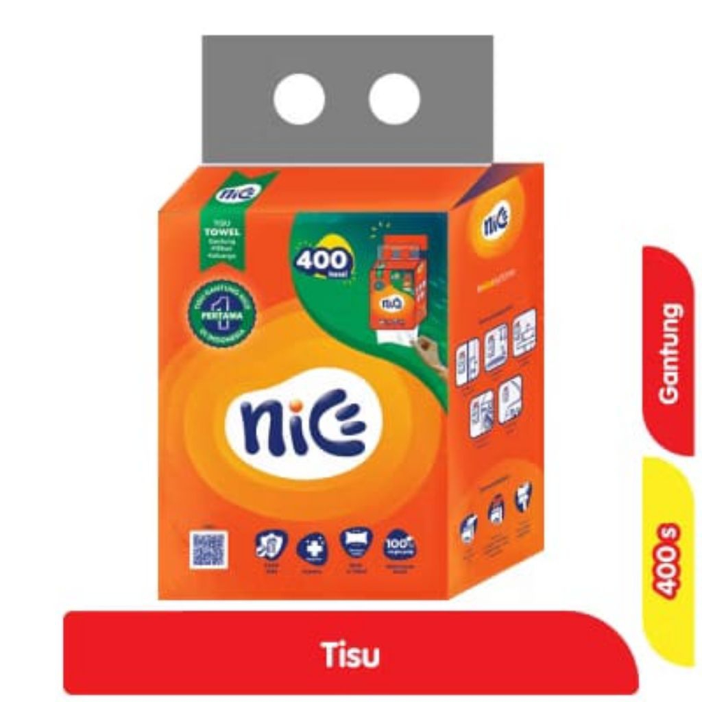 Jual TISU GANTUNG NICE HANGING TOWEL 400HELAI 1PLY FREE GANTUNGAN ...
