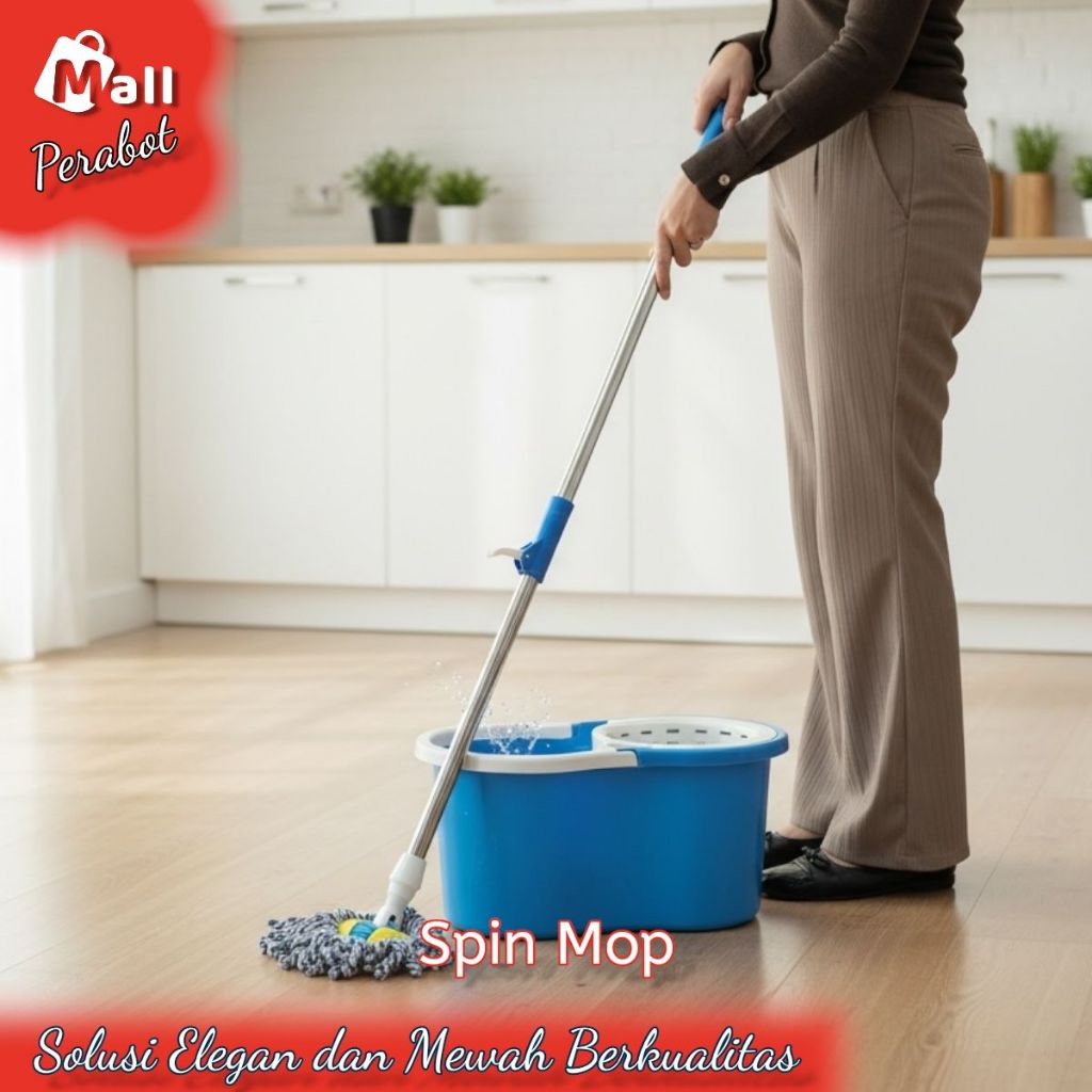 Jual Mall Perabot | Spin Mop Besar Tornado | Alat Pel Ember 8 Liter ...