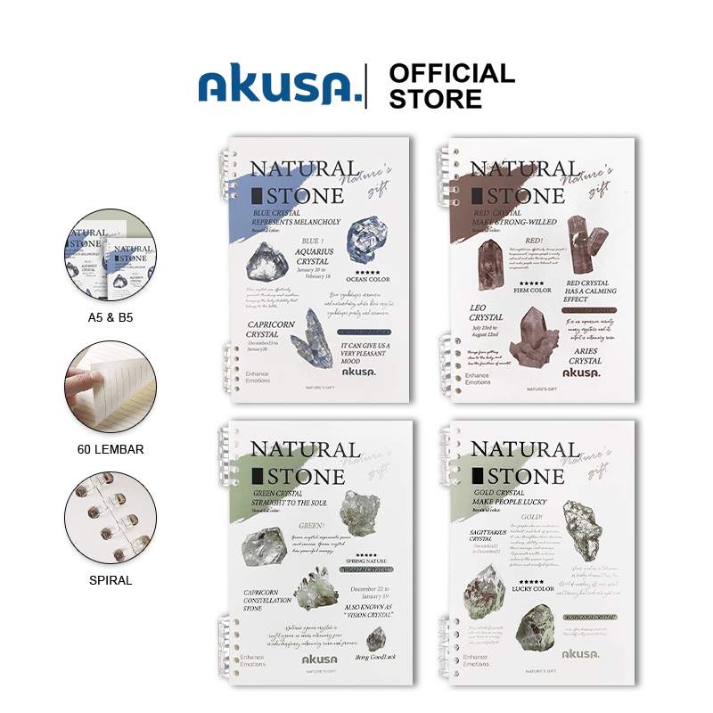 Jual AKUSA Binder Note A5/B5 Buku Catatan Buku Tulis Study Journal ...
