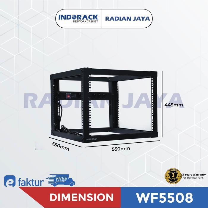 Jual Indorack wallmount rack frame WF 8U / rak server jaringan with ...