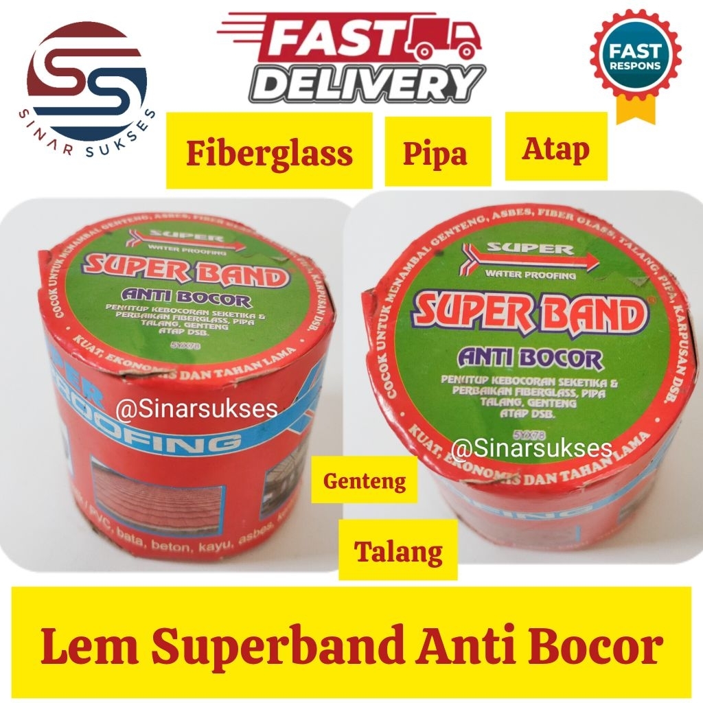 Jual Lem Talang Super Band Anti Bocor / Lem Pipa/ Lem Aspal/ Lem Rembes ...