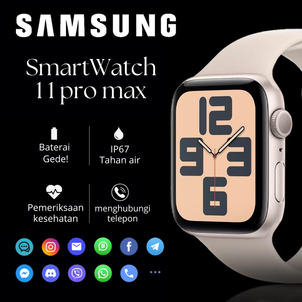 Jual Samsung Smartwatch Wanita Pria AMOLED SmartWatch 10 PRO MAX GPS ...