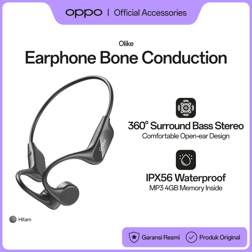 Jual Olike EBC01-MP3 Earphone Bone Conduction [IPX56 Waterproof ...