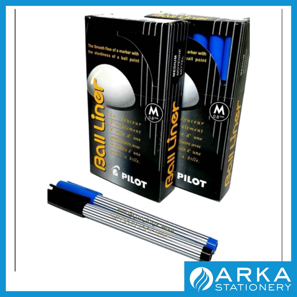 Jual [SATUAN] PILOT BALL PEN PULPEN PENA BALL LINER BOLINER 0,8 SIGN ...