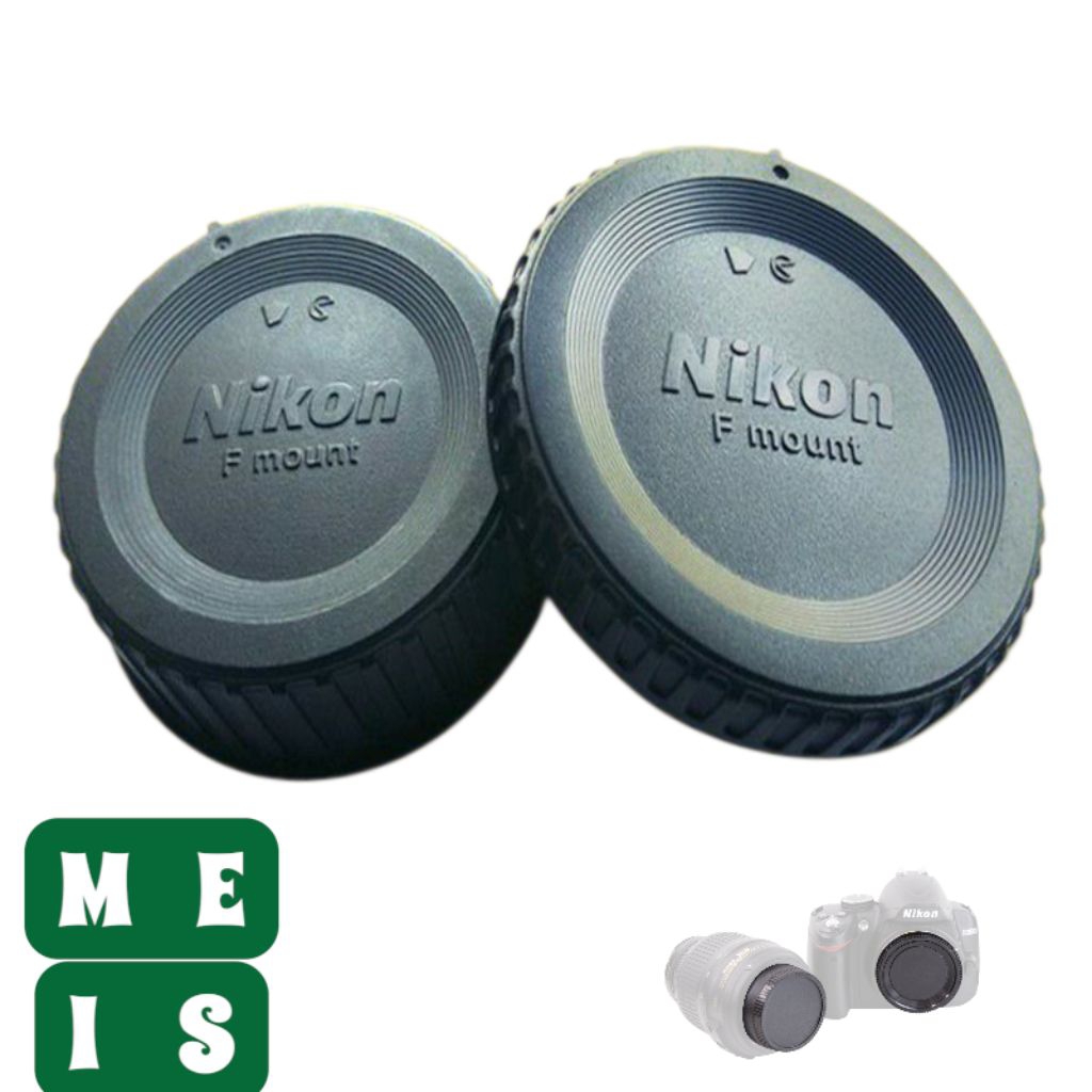 Jual 1 Set Rear Cap Tutup Body & Lensa Nikon D40 D40x D50 D60 D70 D90 ...