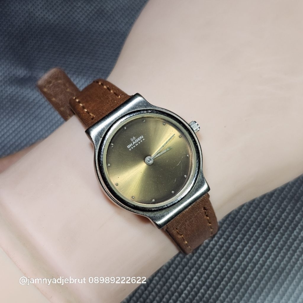 Jual Jam Skagen Denmark 32SSXN Ladies Grey Brown Bekas | Shopee Indonesia