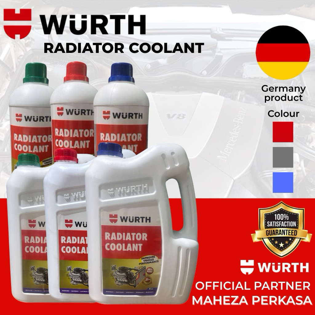 Jual Cairan Pendingin Coolant Air Radiator Wurth 5Liter Coolant Merah ...
