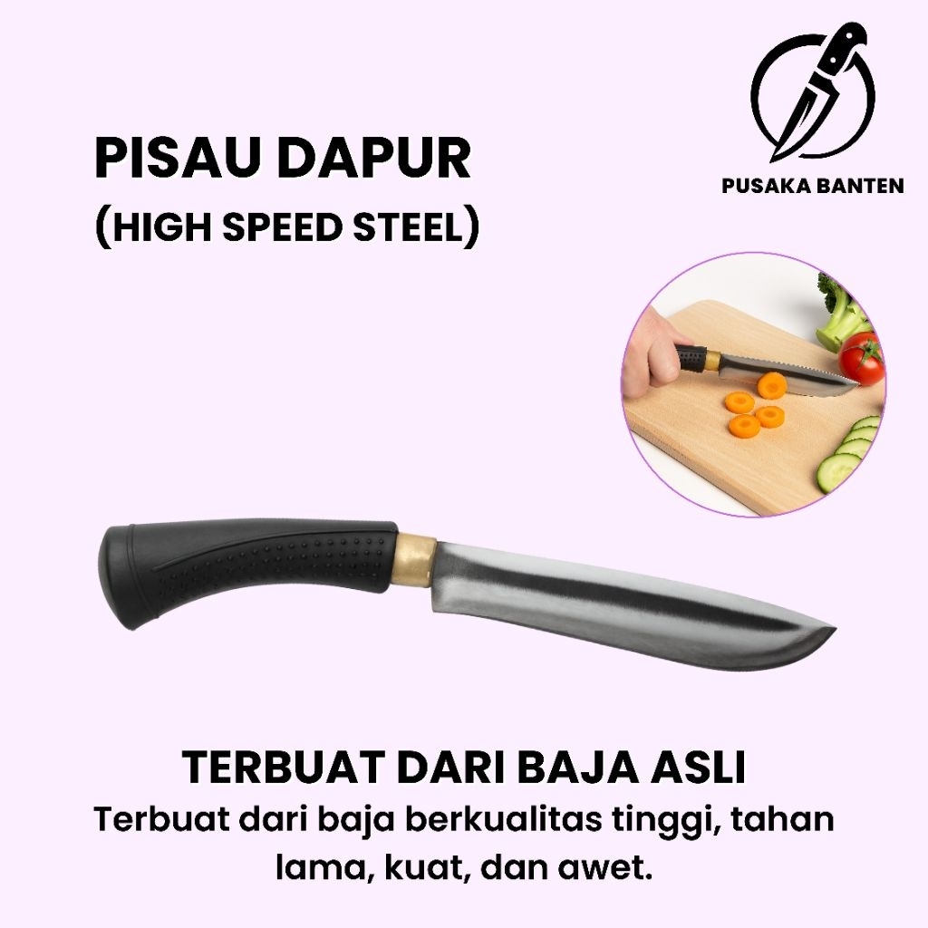 Jual Pisau Dapur Tajam Baja Asli, Skiner - Buah Sayur Daging Ikan ...