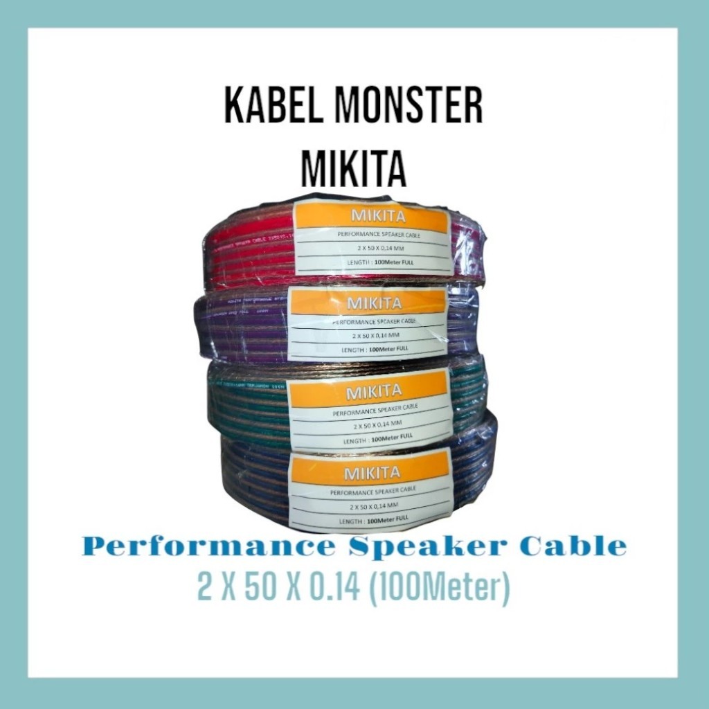 Jual KABEL MONSTER MIKITA / KABEL TRANSPARAN / KABEL SERABUT / KBL LISTRIK 2X15,2X30,2X50 1 ROLL ...