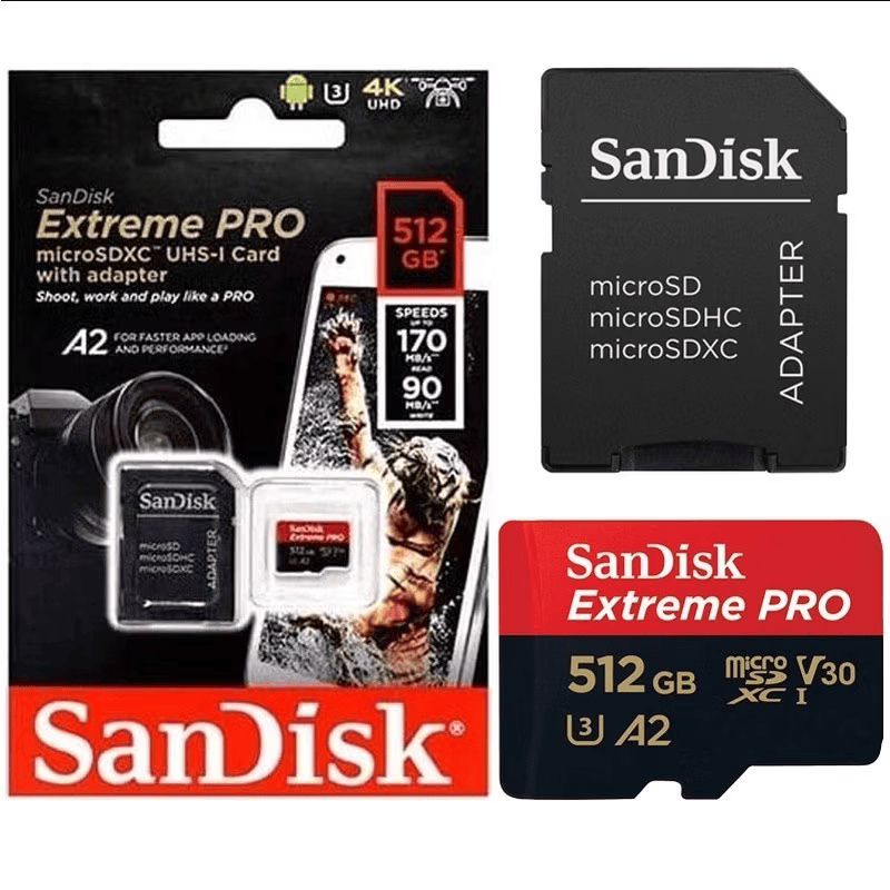 Jual Sandisk Extreme Pro Micro SD 512GB Adaptor 170MB/S A2 Memori 256GB ...