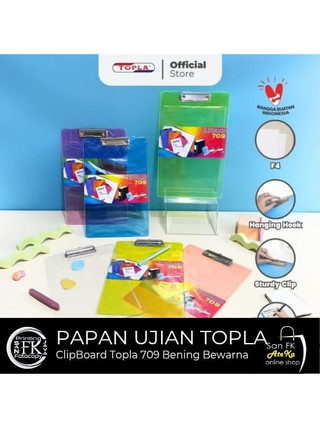 Jual Papan Ujian Alat Tulis Kantor_ Papan Pengalas Topla ClipBoard 709 ...