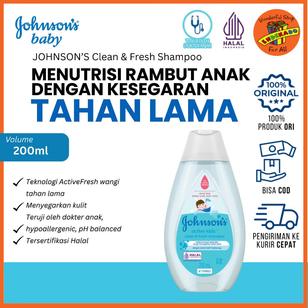 Jual JOHNSON'S ACTIVE KIDS CLEAN & FRESH SHAMPOO BOY 200ml - SAMPO BAYI ...