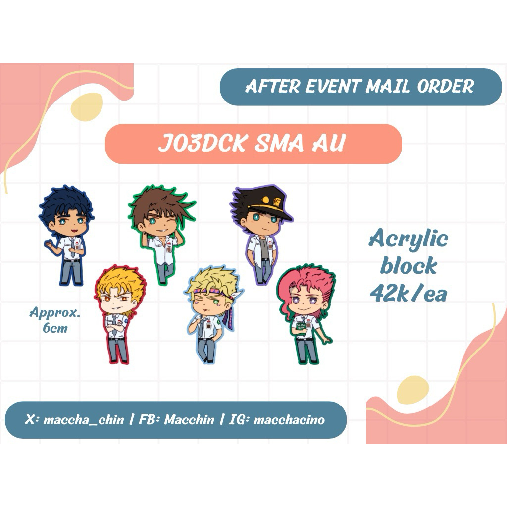 Jual Jojo’s Bizarre Adventure Fan Merch Acrylic Block || JJBA Jonathan ...