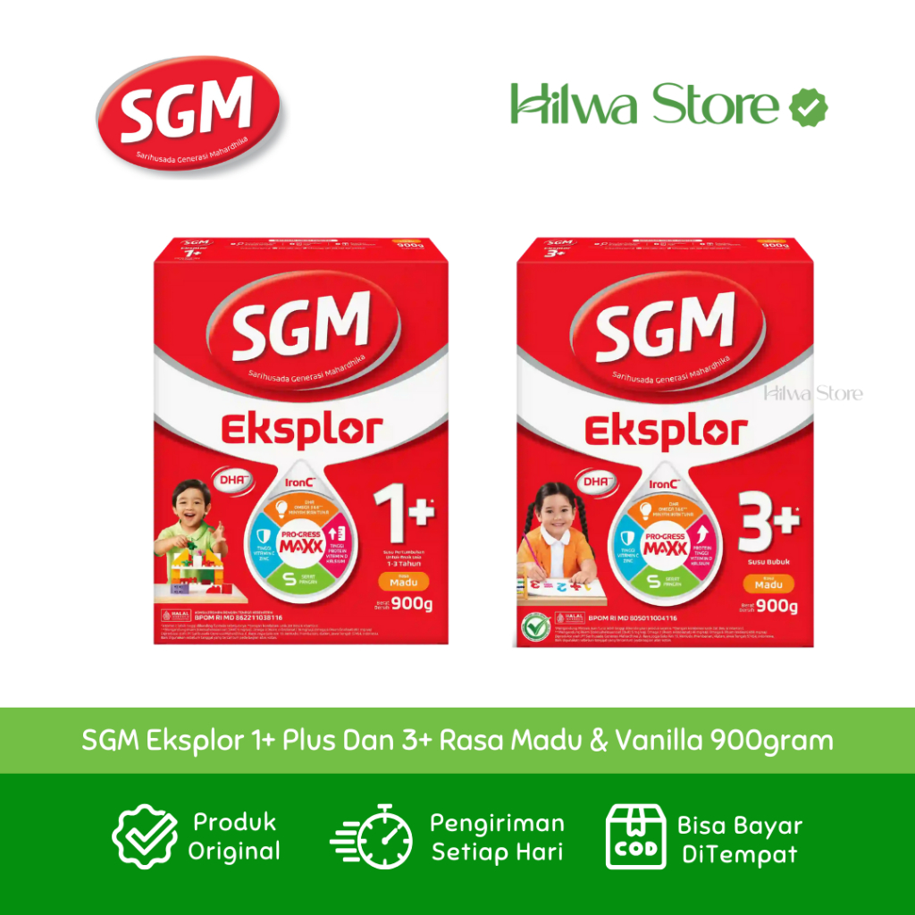 Jual SGM Eksplor 1+ Plus Dan 3+ Susu Pertumbuhan Anak Rasa Madu ...