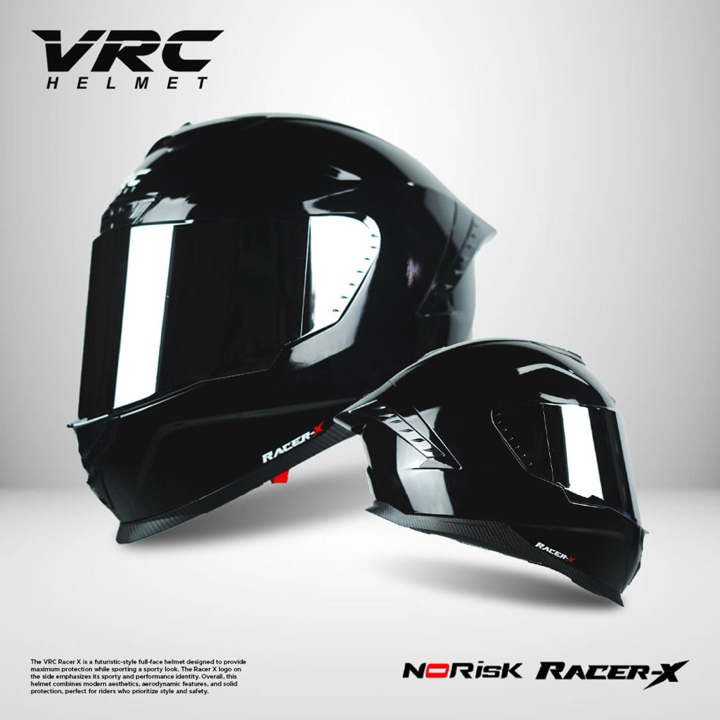 Jual Helm VRC Full Face POLOS Kaca iridium Silver Original SNI Dewasa ...