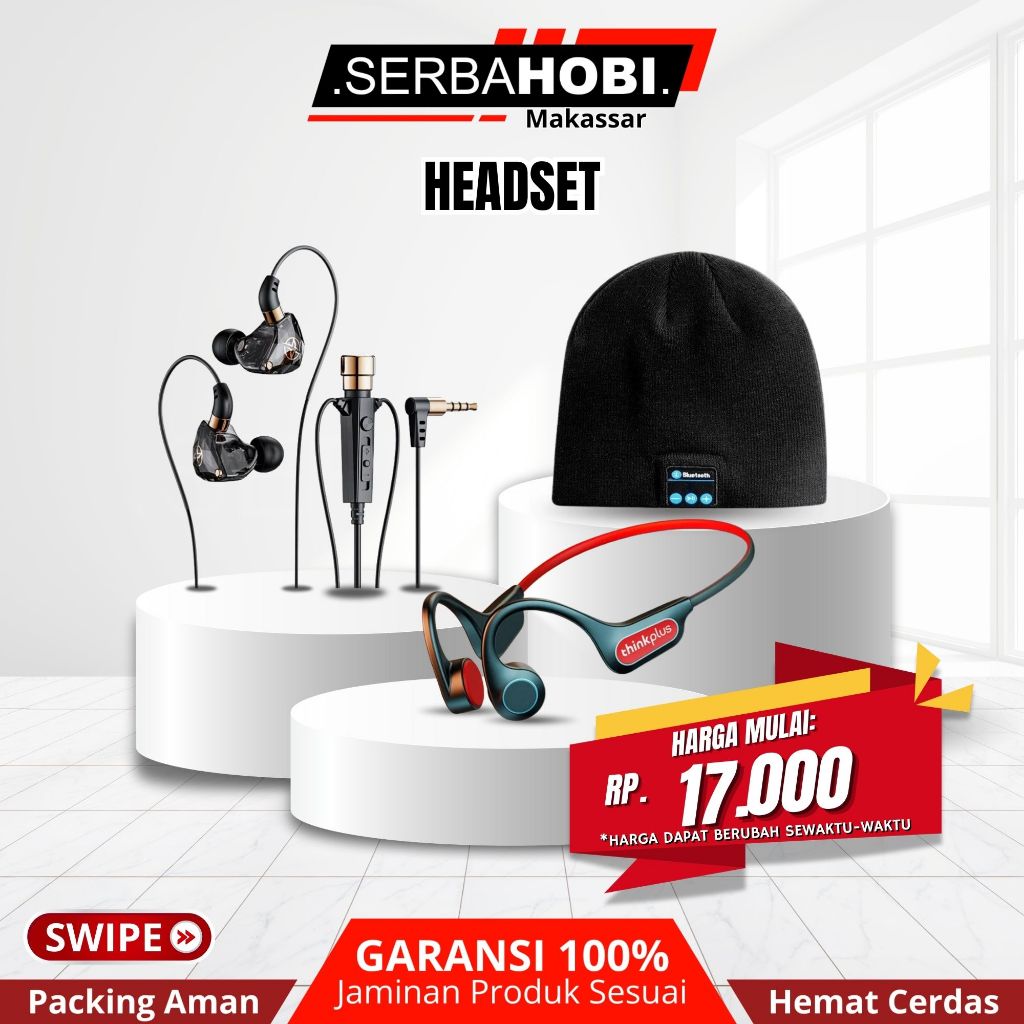 Jual HEADSET KABEL / KABEL WIRELESS / HEADSET KUPLUK / EARPHONE MONITOR ...