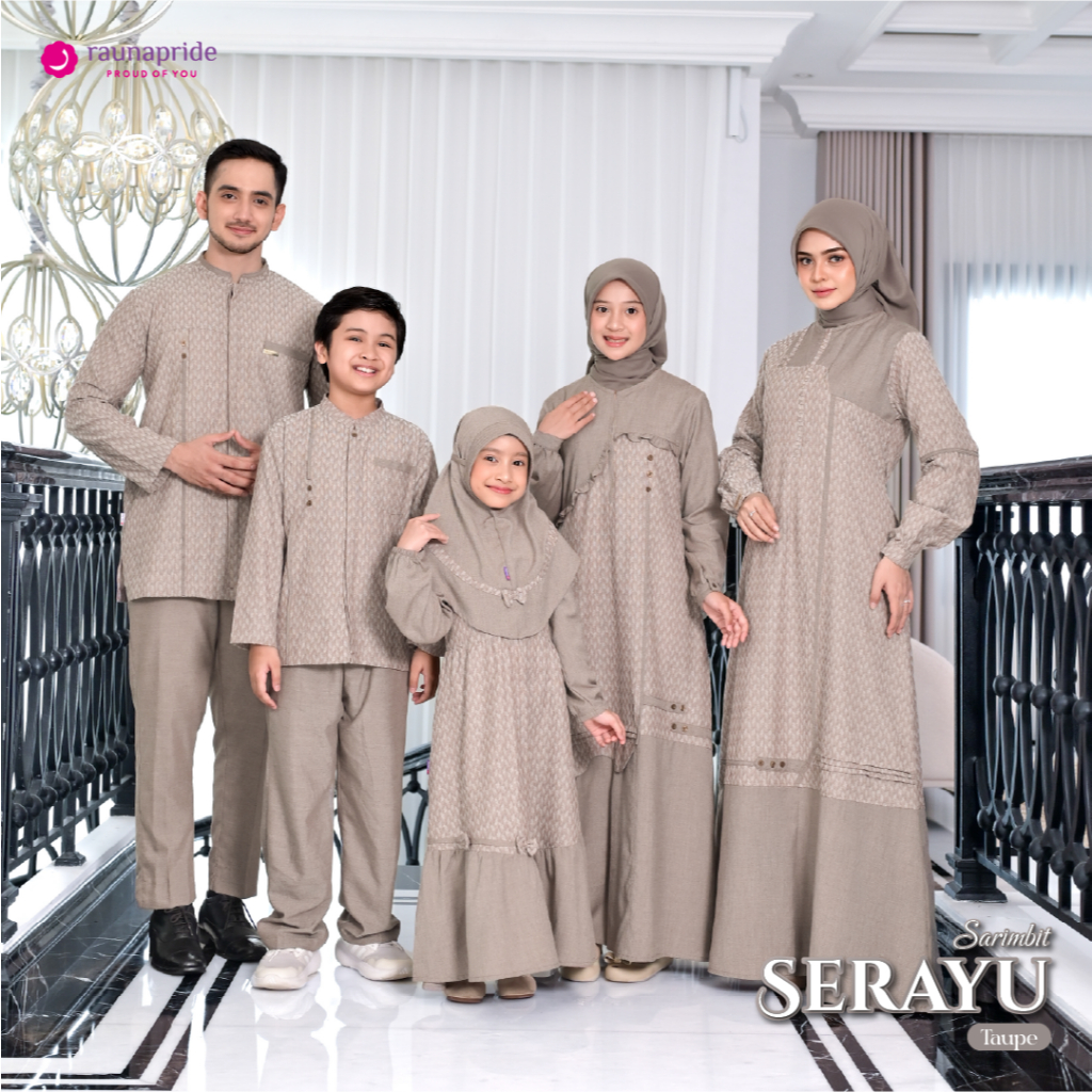 Jual Baju Couple Keluarga Raunapride SERAYU FAMILY TAUPE Sarimbit ...