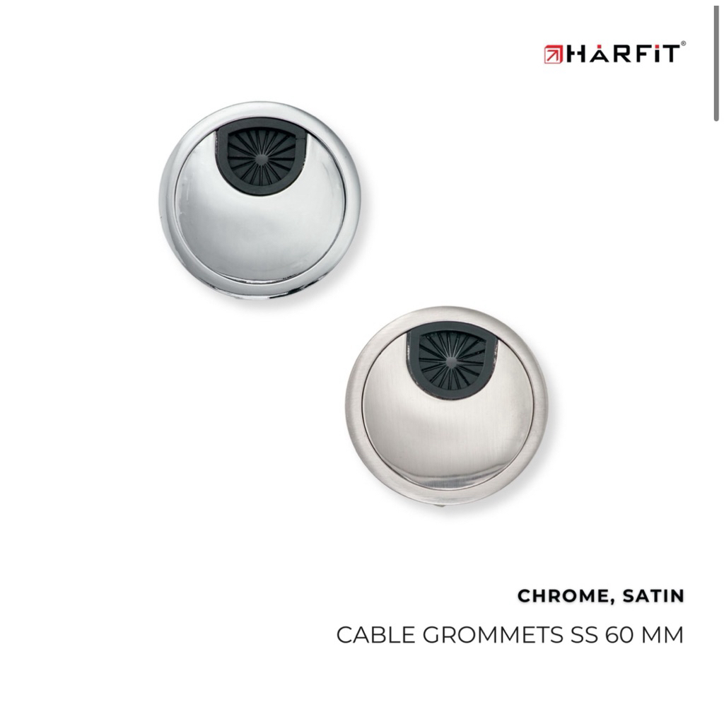 Jual HARFIT Grommet Stainless Steel 60mm / Lubang Kabel Stainless 60mm ...