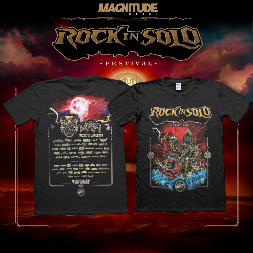 Jual Magnitude T-Shirt Band Premium Rock In Solo 2025 | Shopee Indonesia